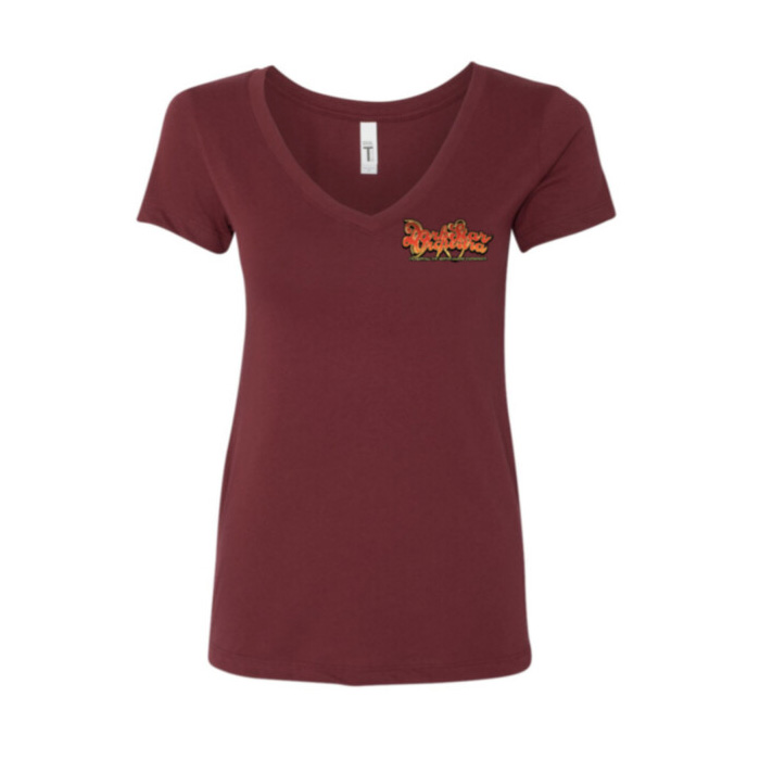 Fall Tour 2022 Ladies V Neck T Shirt Dark Star Orchestra